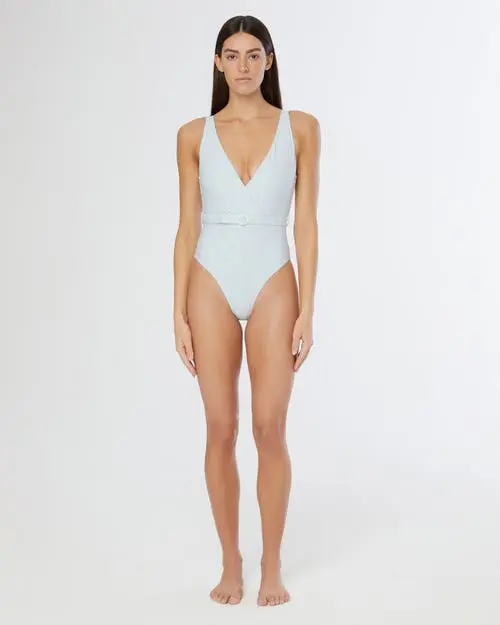 Onia Michelle One-piece - Pale Blue/white