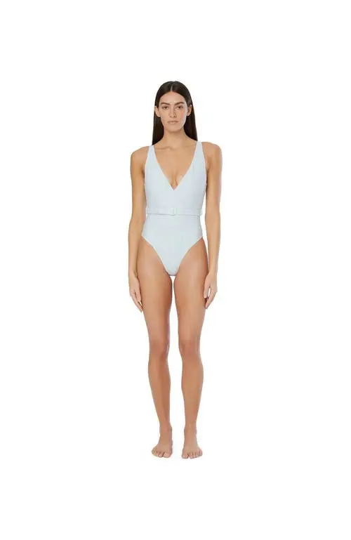 Onia Michelle One-piece - Pale Blue/white