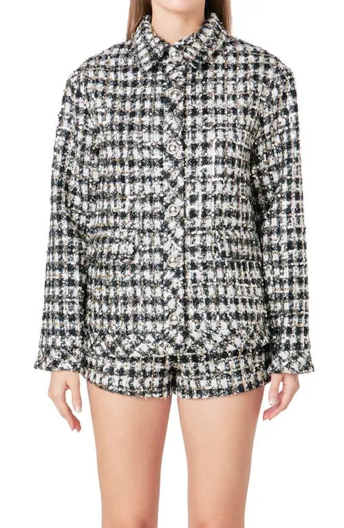 Endless Rose Sequin Check Jacket