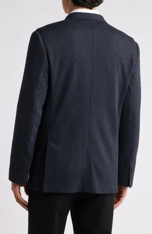 GRUNER 1949 Alfi Herringbone Knit Sport Coat - Navy