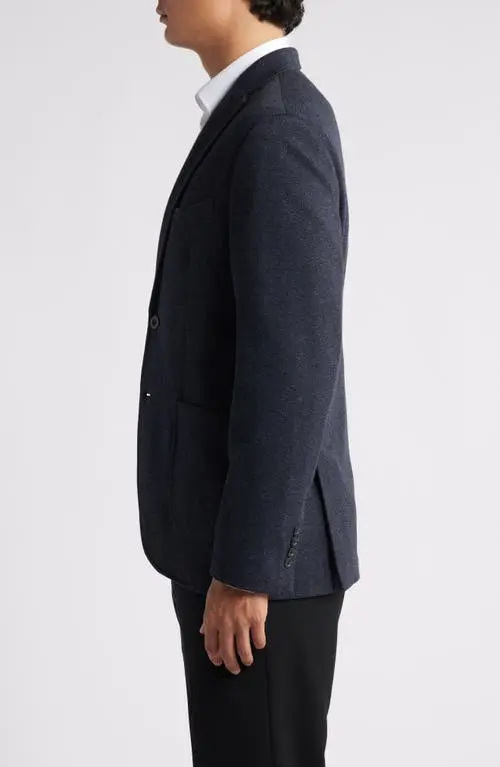 GRUNER 1949 Alfi Herringbone Knit Sport Coat - Navy