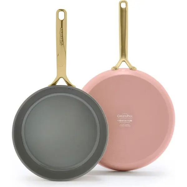 GREENPAN Gp5 Set Of 2 Stainless Steel Nonstick Frying Pans - Dusty Rose