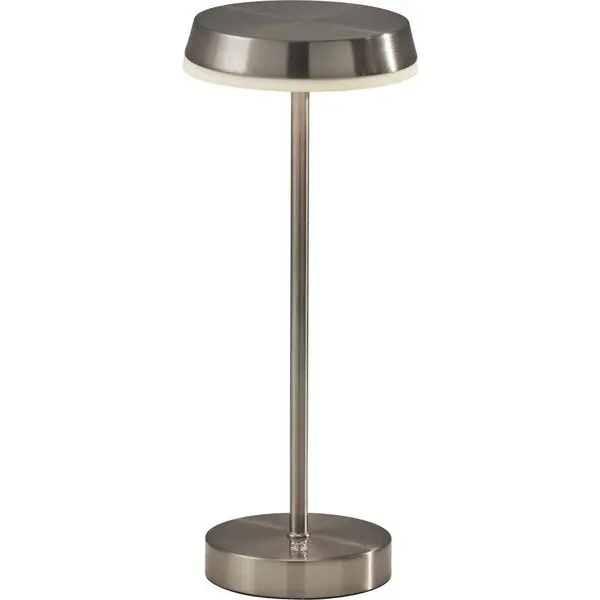 ADESSO Tommy Cordless Led Lamp - Brushed Steel