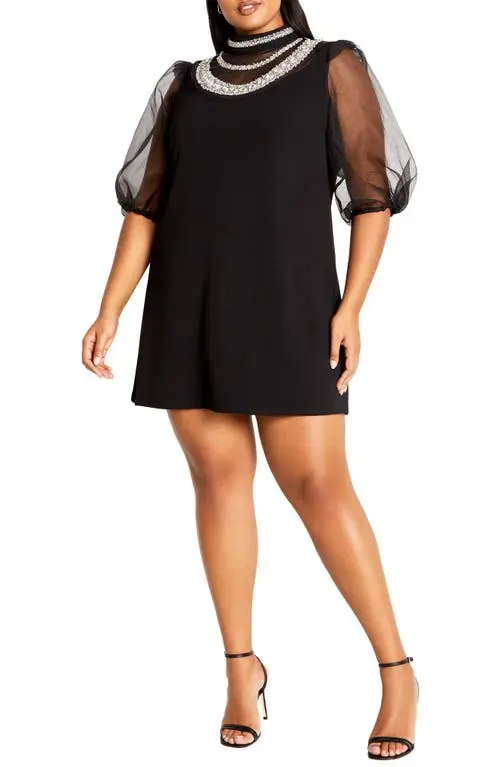 City Chic Phoenix Embellished Cocktail Dress