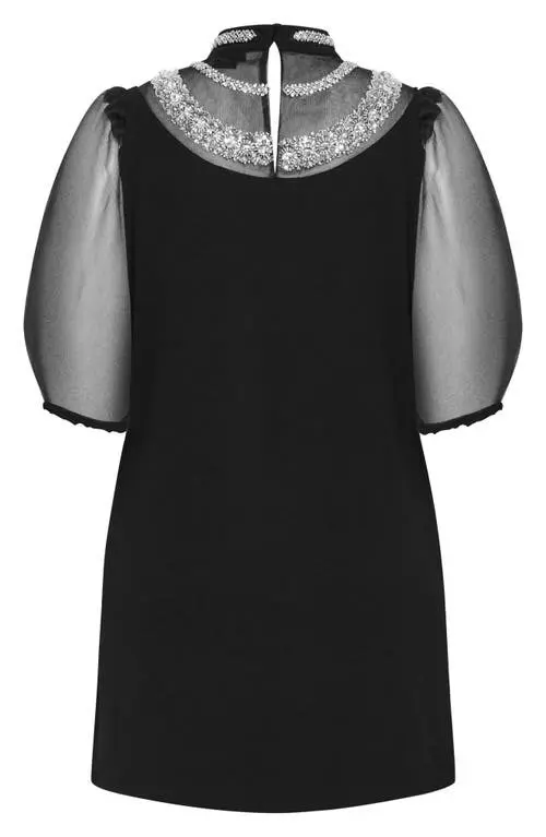 City Chic Phoenix Embellished Cocktail Dress