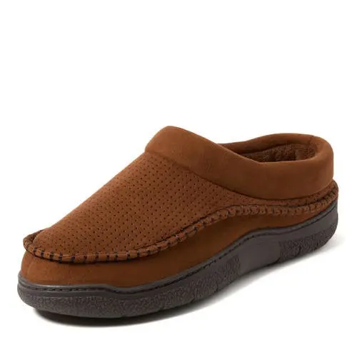 DEARFOAMS Thompson Moccasin Toe Clog Slipper - Brown