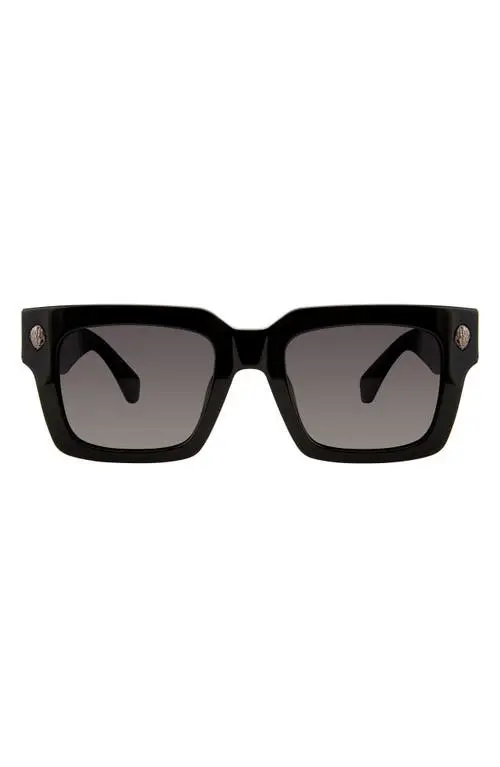 Kurt Geiger 50mm Square Sunglasses - Black/ Smoke Grey