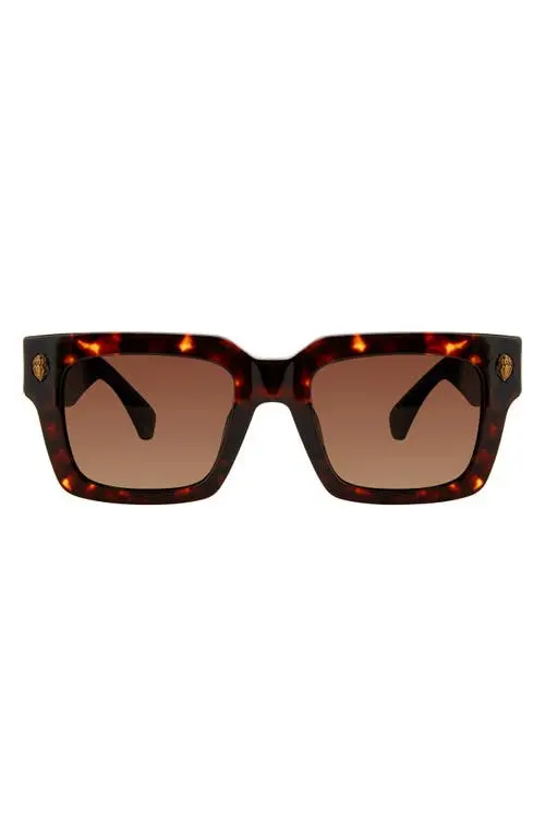 Kurt Geiger 50mm Square Sunglasses - Havana/ Brown