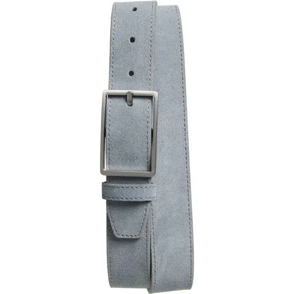 Nordstrom Easton Suede Belt - Grey Blue