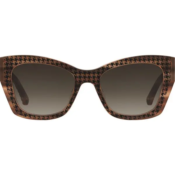 Kate Spade New York Jayda 53mm Gradient Cat Eye Sunglasses - Brown Pattern/ Brown Sf