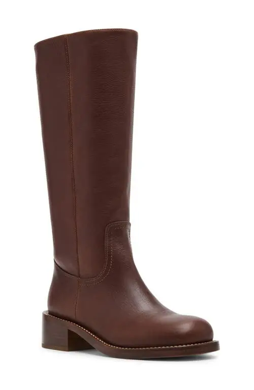 Steve Madden Riggs Knee High Boots - Rust Leather