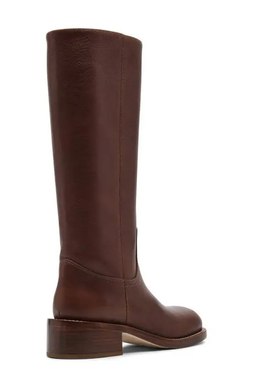 Steve Madden Riggs Knee High Boots - Rust Leather