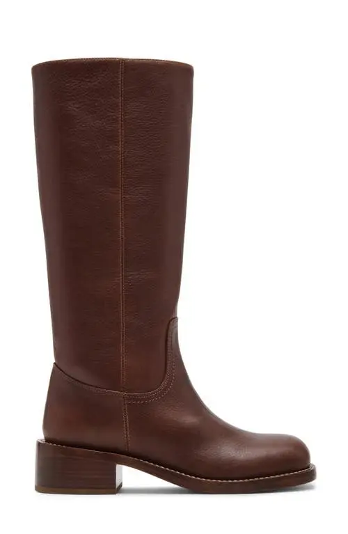 Steve Madden Riggs Knee High Boots - Rust Leather