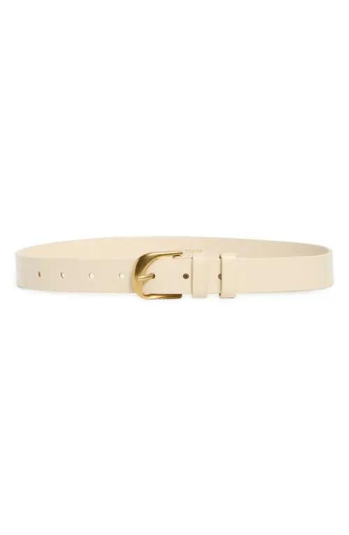 FRAME Twist Buckle Leather Belt - Bone