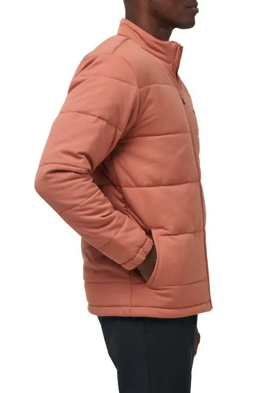 Travis Mathew Climate Drop Quilted Jacket - Heather Copper