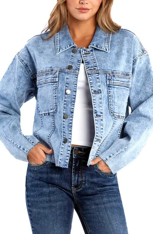 WASH LAB DENIM Fetching Boxy Jacket - Fetching Blue