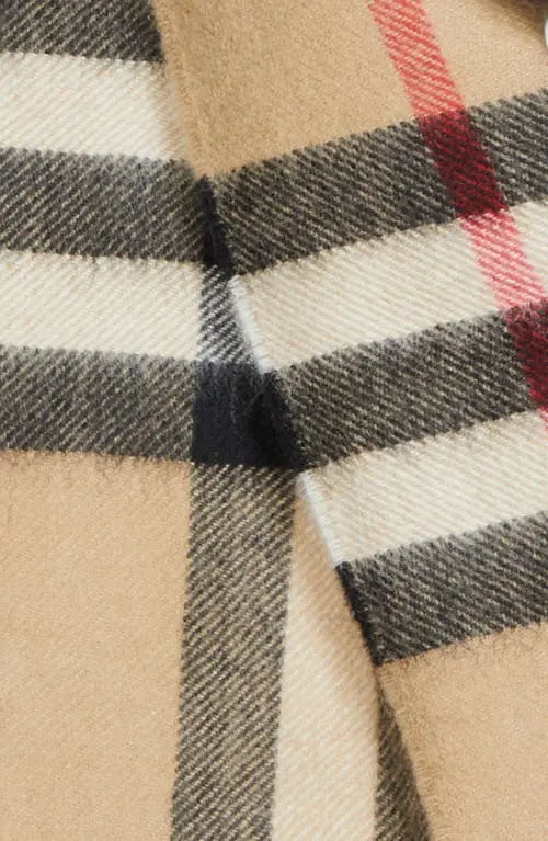 Burberry Check Cashmere Scarf - Camel