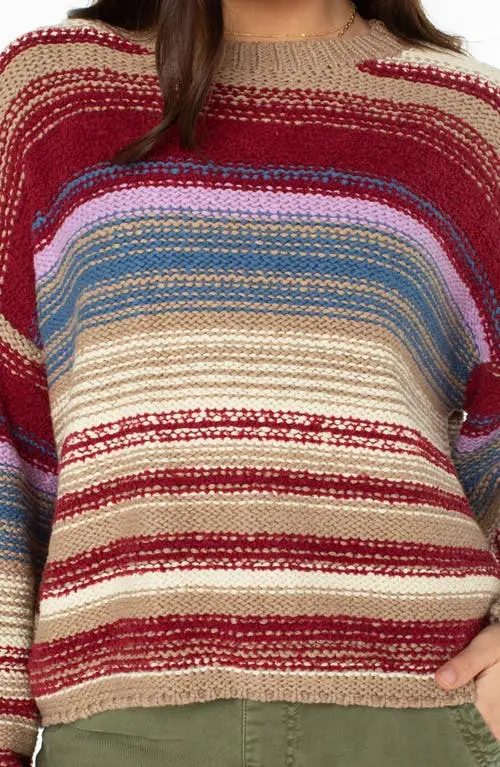 Roxy Bread & Jam Striped Sweater - Warm Taupe