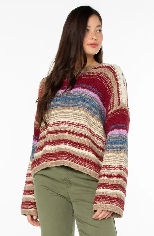 Roxy Bread & Jam Striped Sweater - Warm Taupe