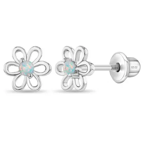 IN SEASON JEWELRY Spring Flower Stud Earrings - Opal
