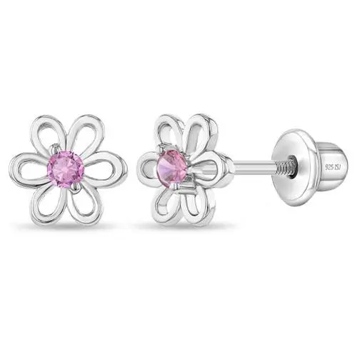 IN SEASON JEWELRY Spring Flower Stud Earrings - Pink