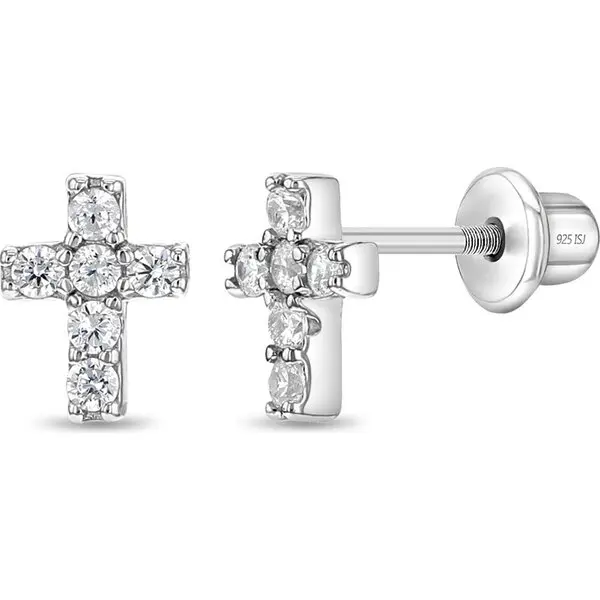 IN SEASON JEWELRY 925 Sterling Cross Earrings - Silver