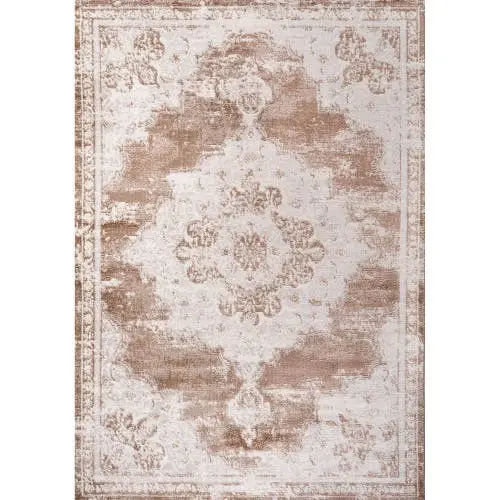 JONATHAN Y Alhambra Ornate Medallion Modern Area Rug - Brown/cream