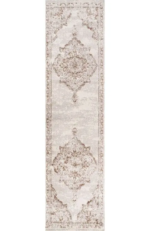 JONATHAN Y Alhambra Ornate Medallion Modern Area Rug - Cream/red