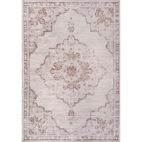 JONATHAN Y Alhambra Ornate Medallion Modern Area Rug - Cream/red