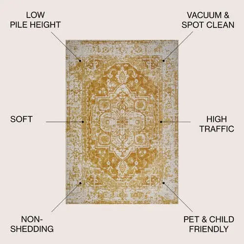 JONATHAN Y Audrey Bohemian Ornate Medallion Area Rug