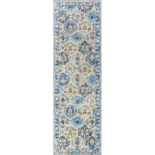 JONATHAN Y Modern Persian Boho Vintage Trellis Area Rug - Blue/multi