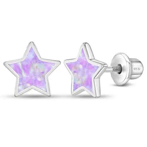 IN SEASON JEWELRY Sparkle Star Stud Earrings - Lavender