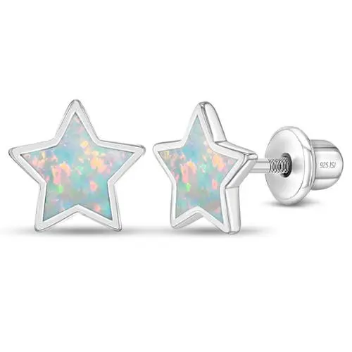 IN SEASON JEWELRY Sparkle Star Stud Earrings - Opal