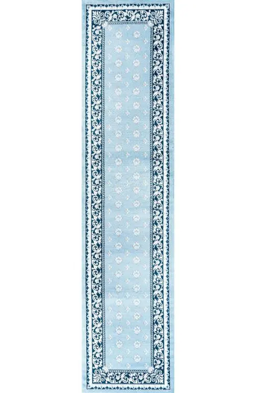 JONATHAN Y Acanthus French Border Area Rug - Blue/navy