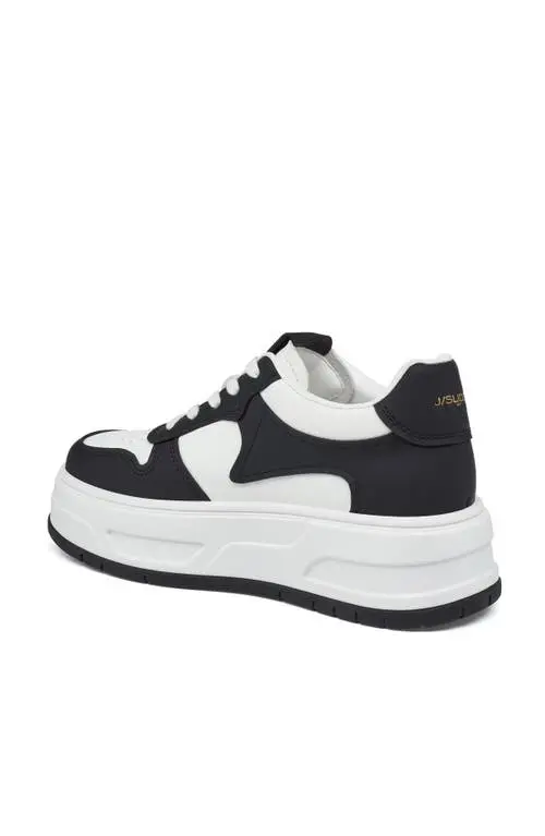 J/SLIDES NYC Pearl Platform Sneakers - Black/white