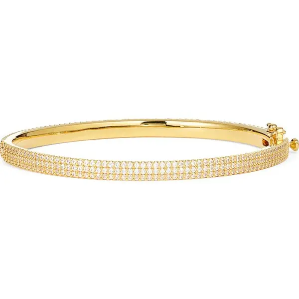 Nordstrom Pavé Cubic Zirconia Bangle - Clear- Gold