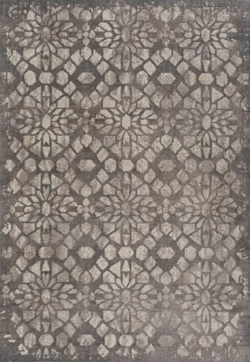 JONATHAN Y Roma Ornate Geometric Tile Area Rug - Gray