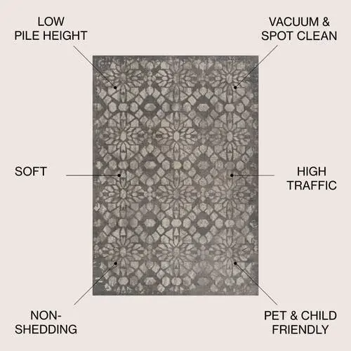 JONATHAN Y Roma Ornate Geometric Tile Area Rug