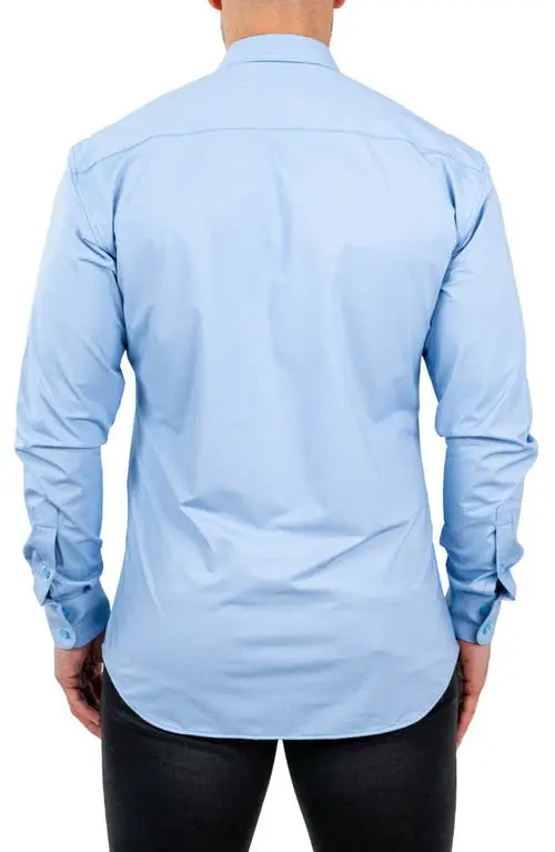 MACEOO Einstein Stretchblotter Light Button-up Shirt - Blue