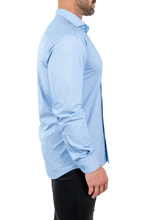 MACEOO Einstein Stretchblotter Light Button-up Shirt - Blue