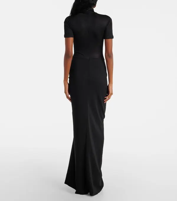 Christopher Esber Fusion Gathered Maxi Dress - Black