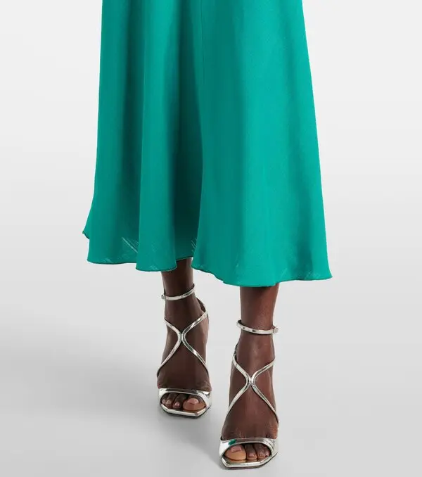 Victoria Beckham Gathered Midi Dress - Green