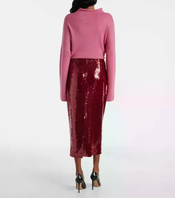 Veronica Beard Koa Sequined Pencil Skirt