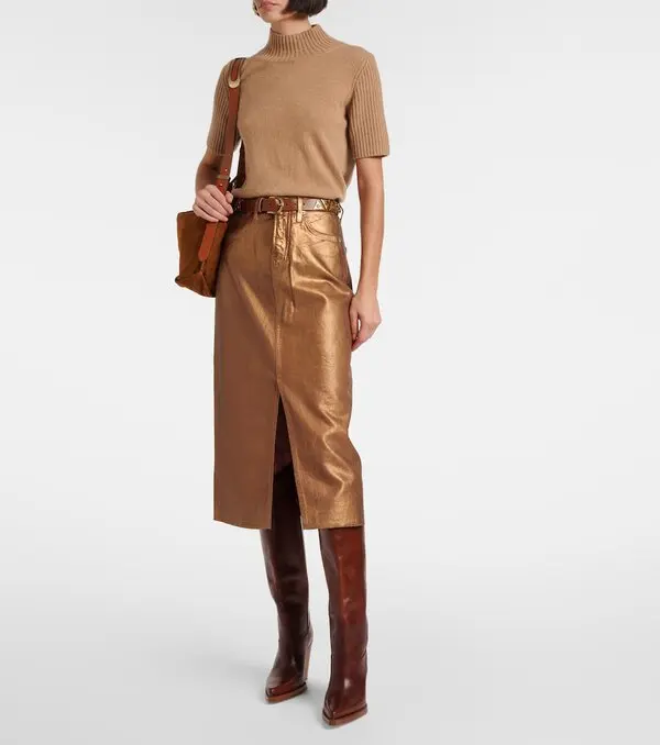 Victoria Beckham Denim Midi Skirt