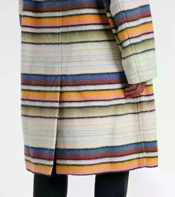 Isabel Marant Étoile Striped Wool-blend Coat