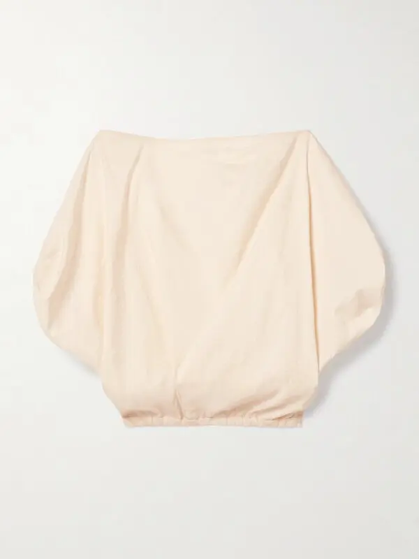 Khaite Niles Cropped Draped Top