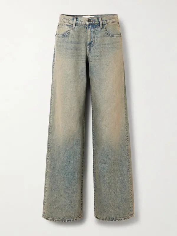SLVRLAKE Mica Low-rise Wide-leg Jeans - Blue