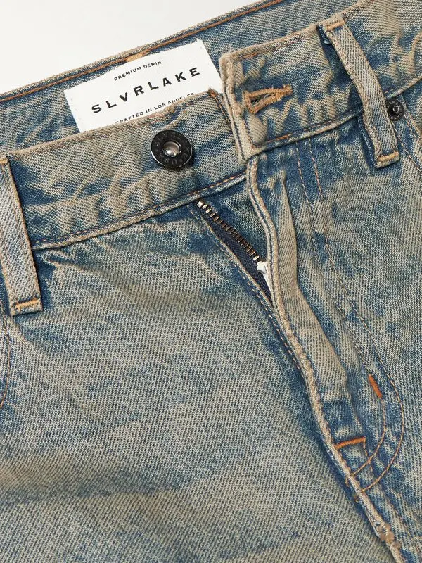 SLVRLAKE Mica Low-rise Wide-leg Jeans - Blue