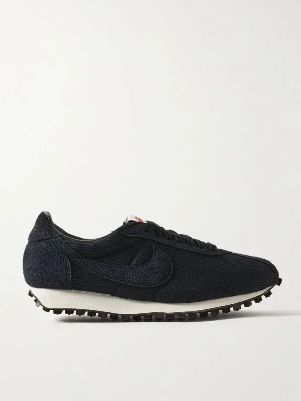 Nike Ld-1000 Brushed Suede-trimmed Twill Trainers - Black