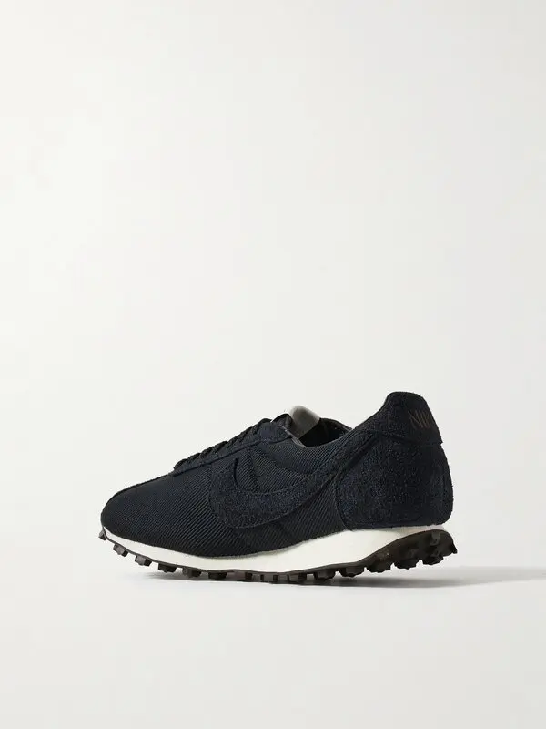 Nike Ld-1000 Brushed Suede-trimmed Twill Trainers - Black